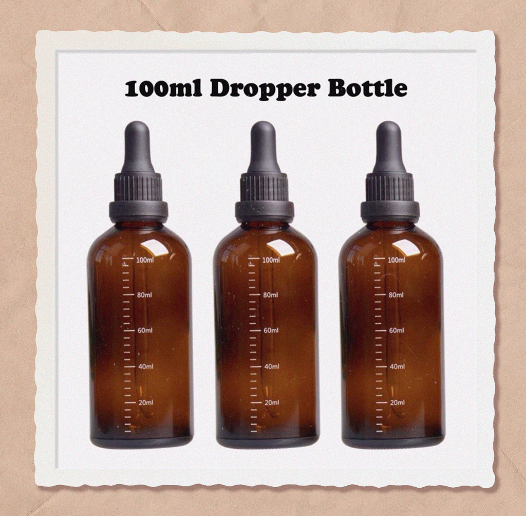 100ml Dropper Bottle Amber Glass Bottle Essential Oil Bottle Dropper ...