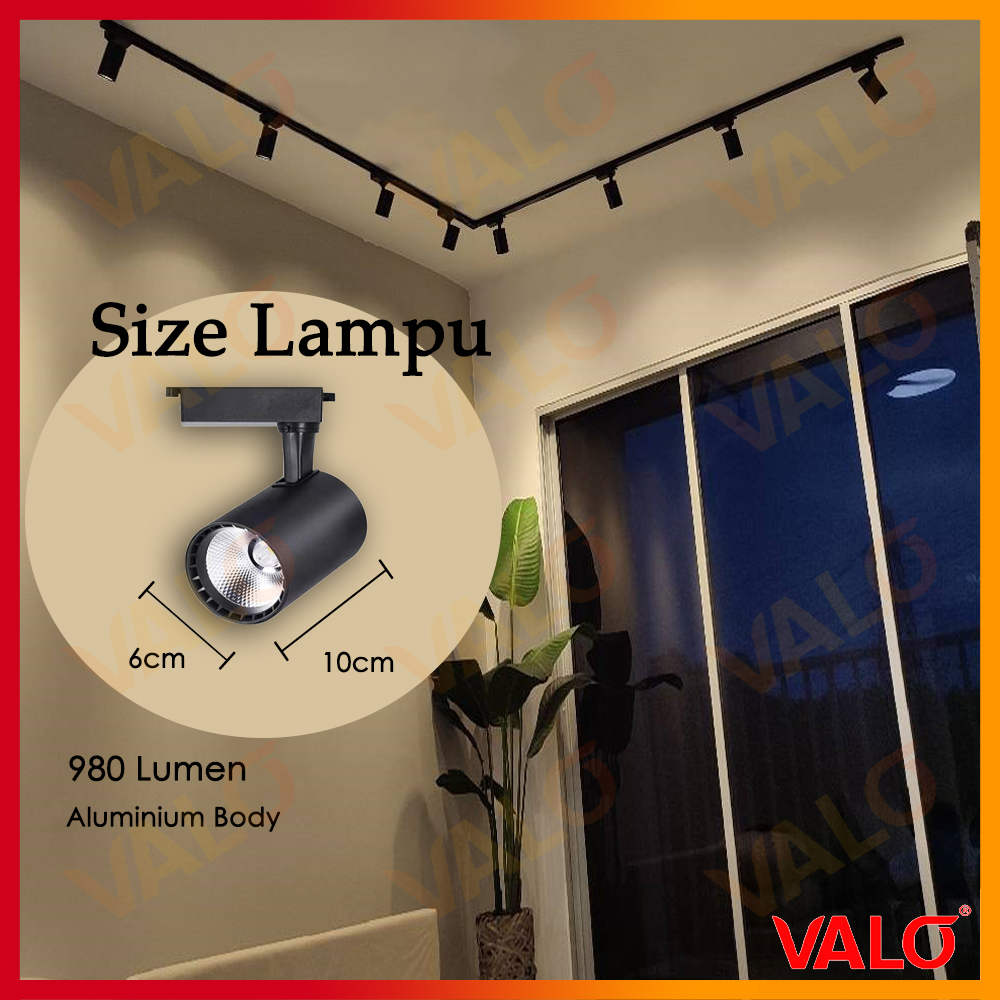 【SET【2Meter【1.5meter】Lampu LED Track Light with 12w led light complete ...