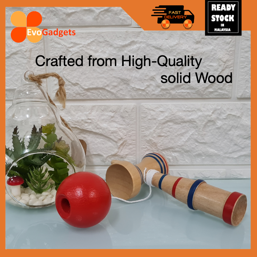 Traditional Japanese Wooden Kendama Game / Skilful Juggling Ball Game ...