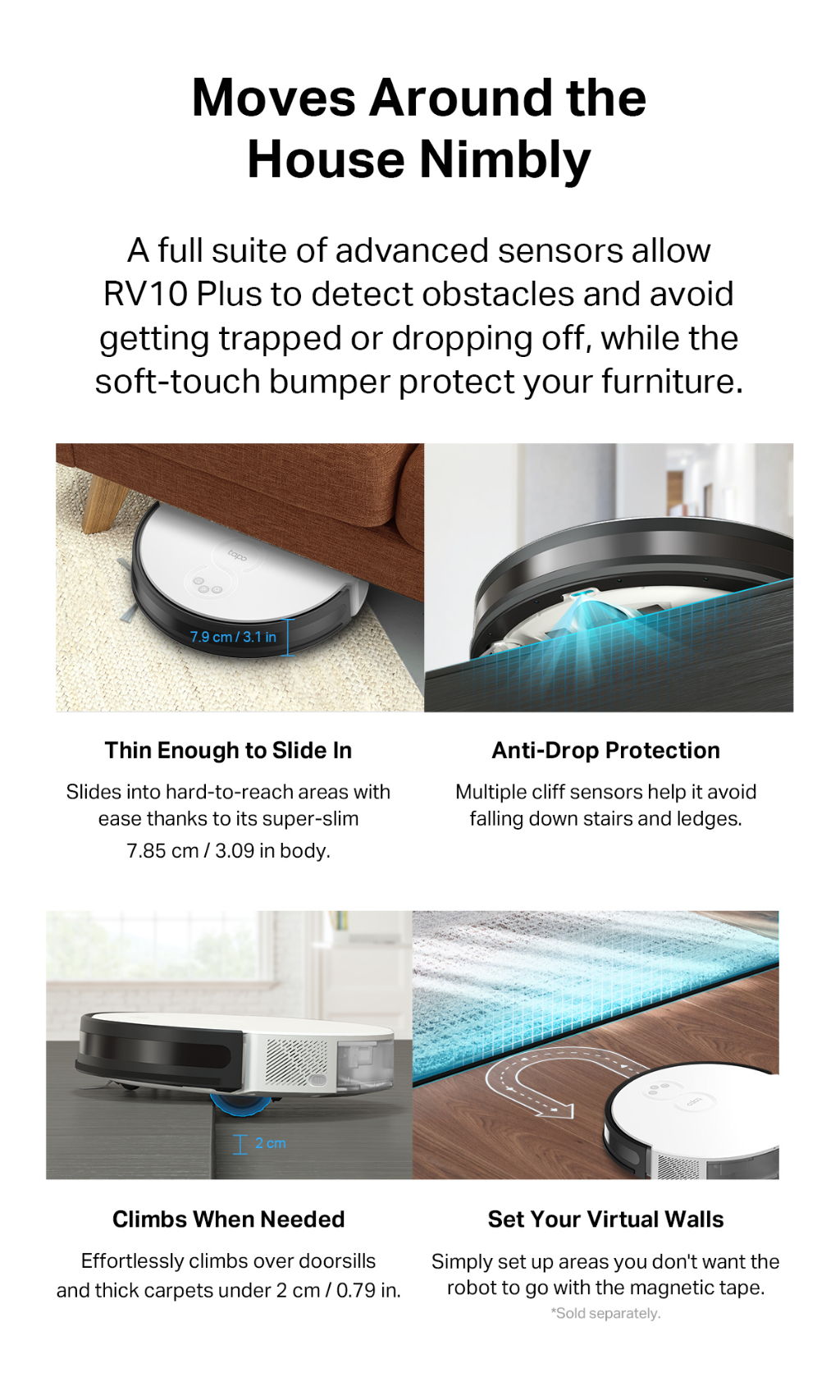 TP-Link Tapo RV10 Plus Robot Vacuum & Mop + Smart Auto - Empty Dock ...