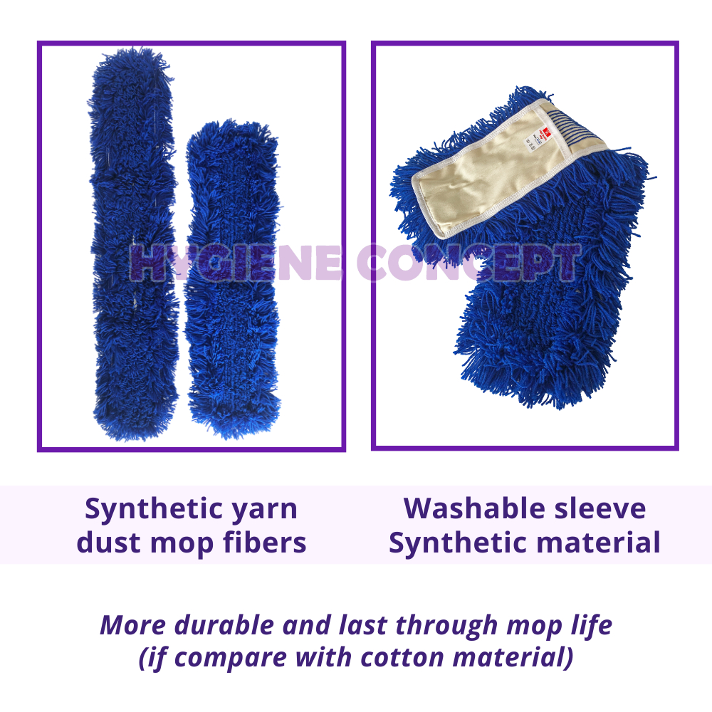Synthetic Dust Mop Sleeve 60cm 80cm / Dust Control Mop Refill / Flat Mop / Cleaning Floor Mop ...