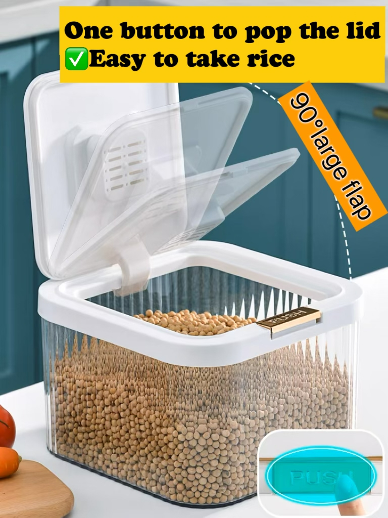 Rice Bucket Rice Tank Household Grain Storage Box Kitchen Insect-proof ...