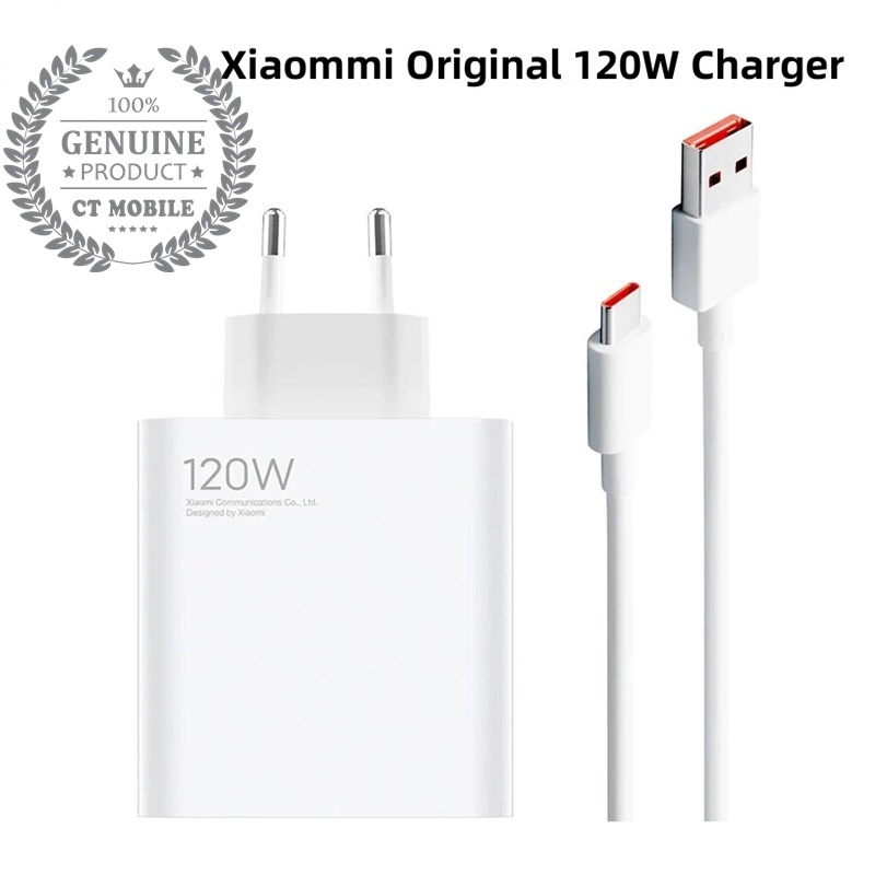 100% Original 120W Fast Charger Turbo Charge Adapter USB Type C 6A ...
