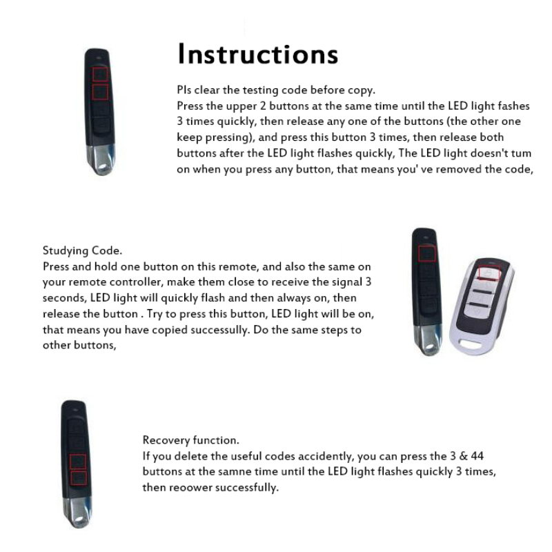 Ready Stock Clone Type D.I.Y Remote Autogate Alarm Remote Pagar 自动门遥控器 ...