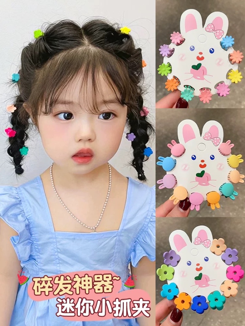 Kid Colourful Small Hair Clips Box Clips Rambut Children Rainbow Clips ...