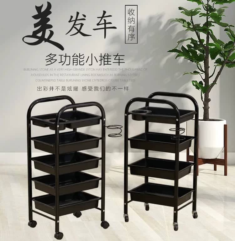 Ready Stock Hair Salon Trolley Barber Tools Trolley Troli Storage Rack ...