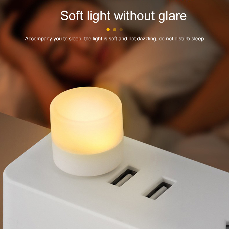 Mini LED Night Light Soft Light Eye Protection Small Table Lamp USB Computer Mobile Power ...