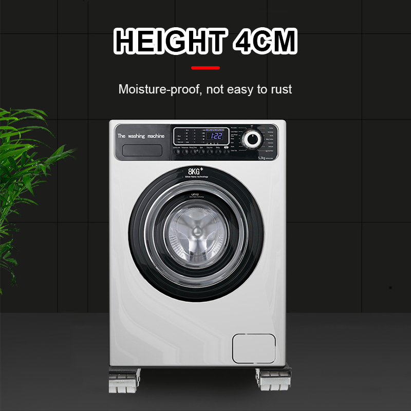 1Pair 300kg Washing Machine Stand Adjustable Roller 360° Rotate ...