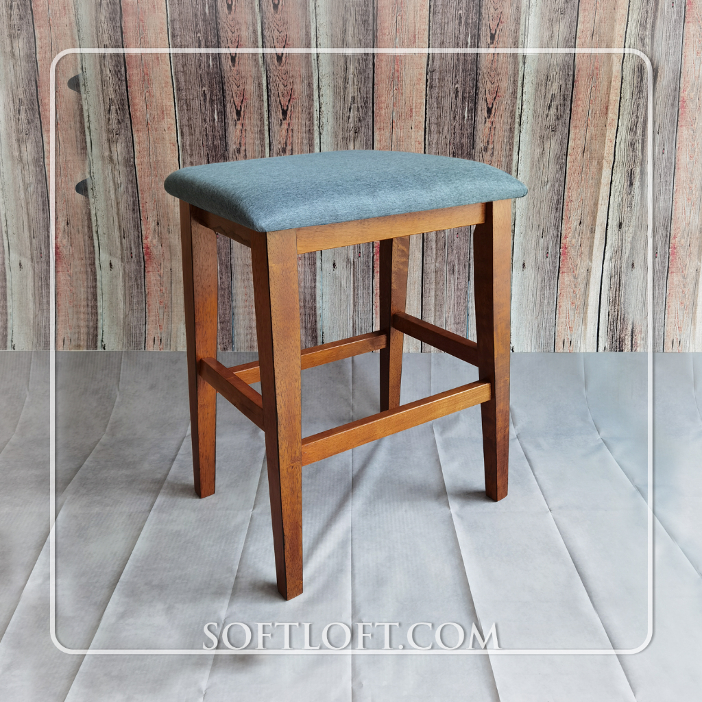 Walnut Peter Counter Stool 62cm Solid Wooden Dining Bar Counter Cafe ...
