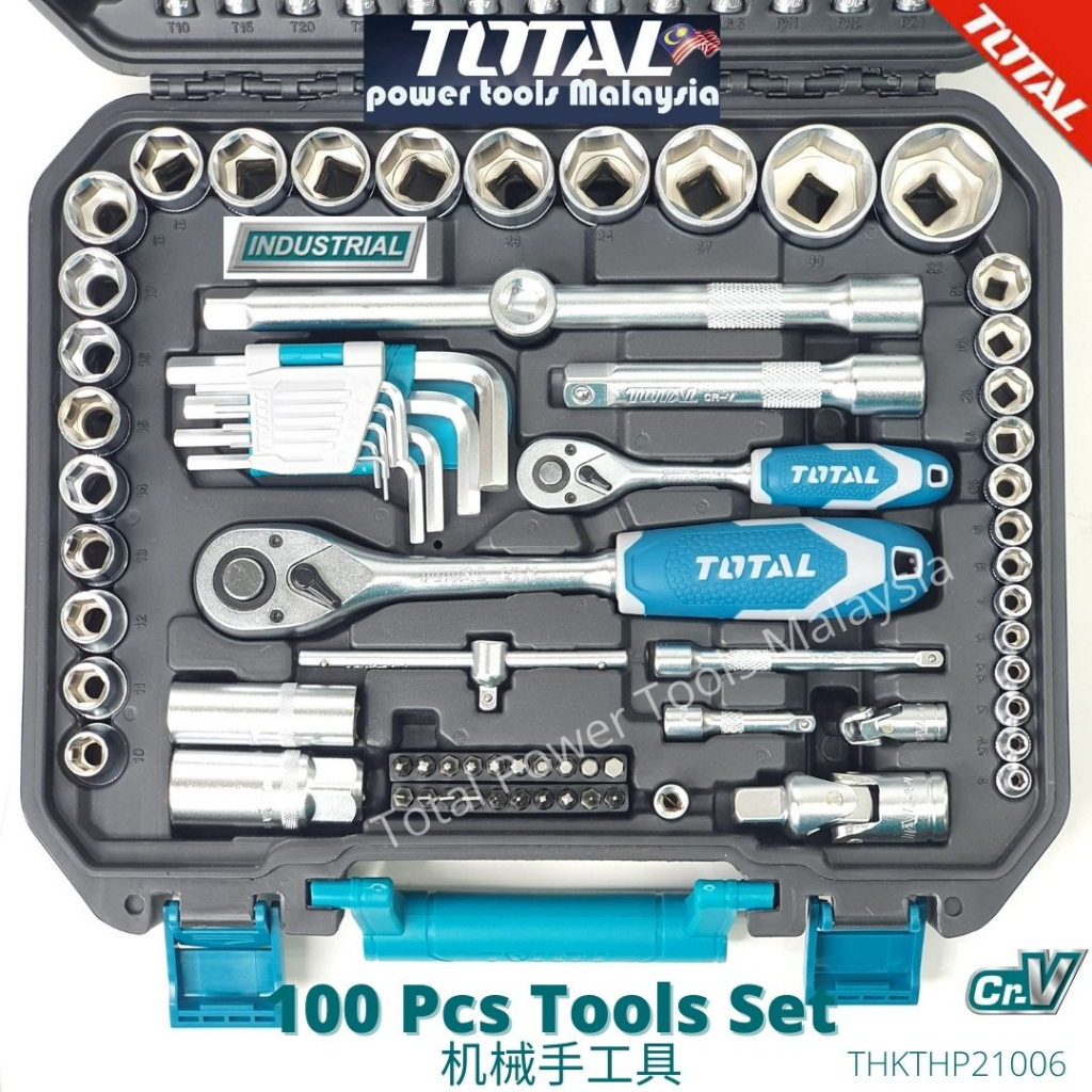 TOTAL 100 Pcs Mechanic Tools / Tools Automotive Tools Set 机械手工具 ...
