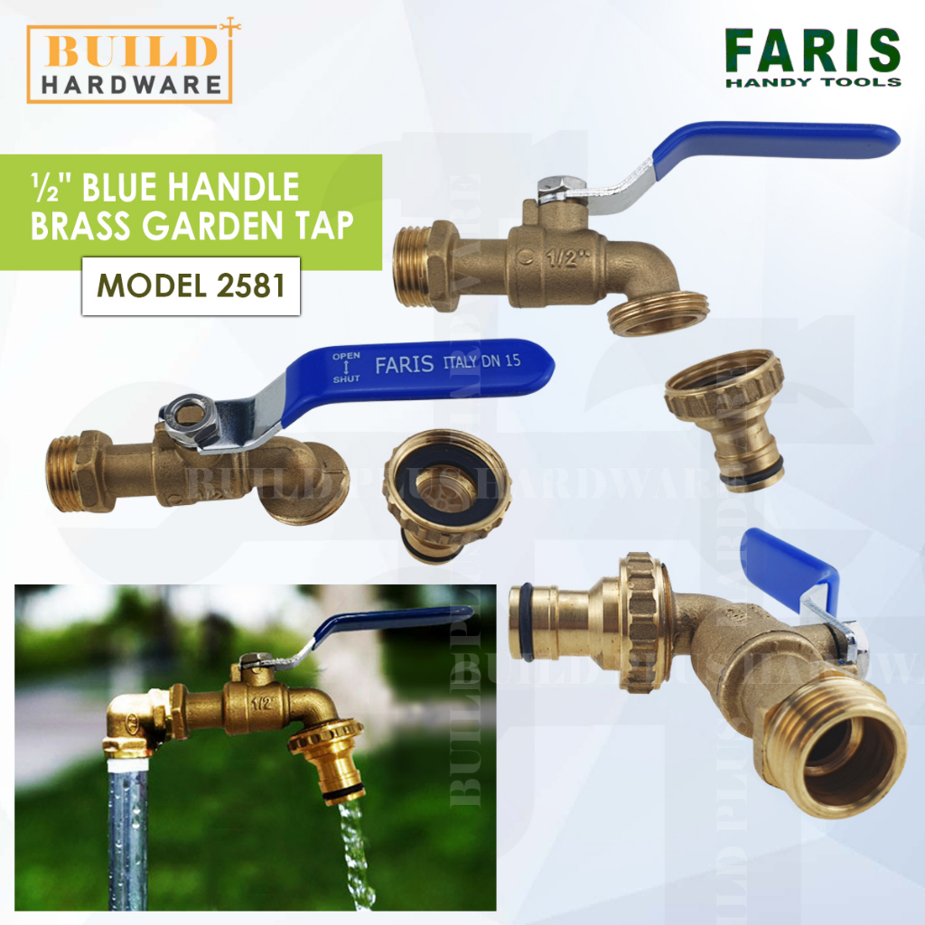 1/2" Brass Key Union Ball Bib Tap Lockable/Loose Key/Handle/2Way Garden ...