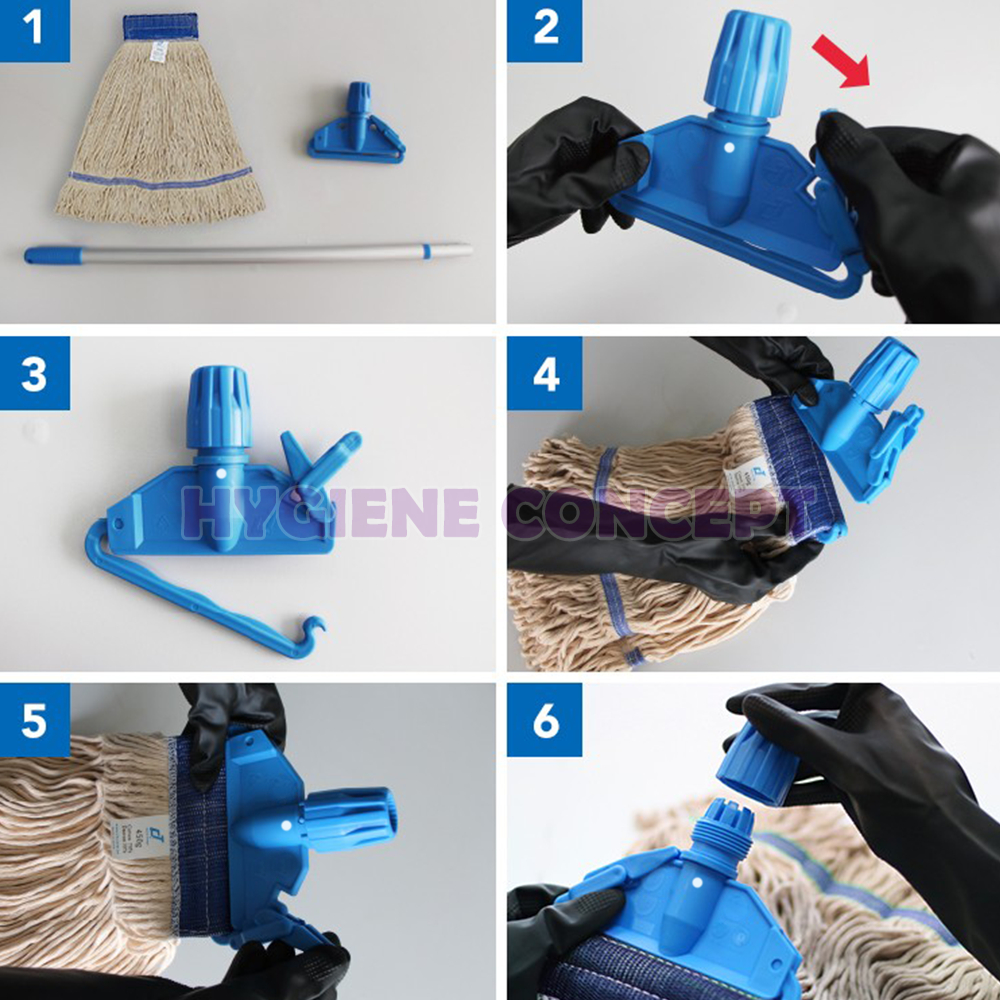 Kentucky Mop Complete with 4′ Aluminium Handle / Looped-End Floor Mop ...