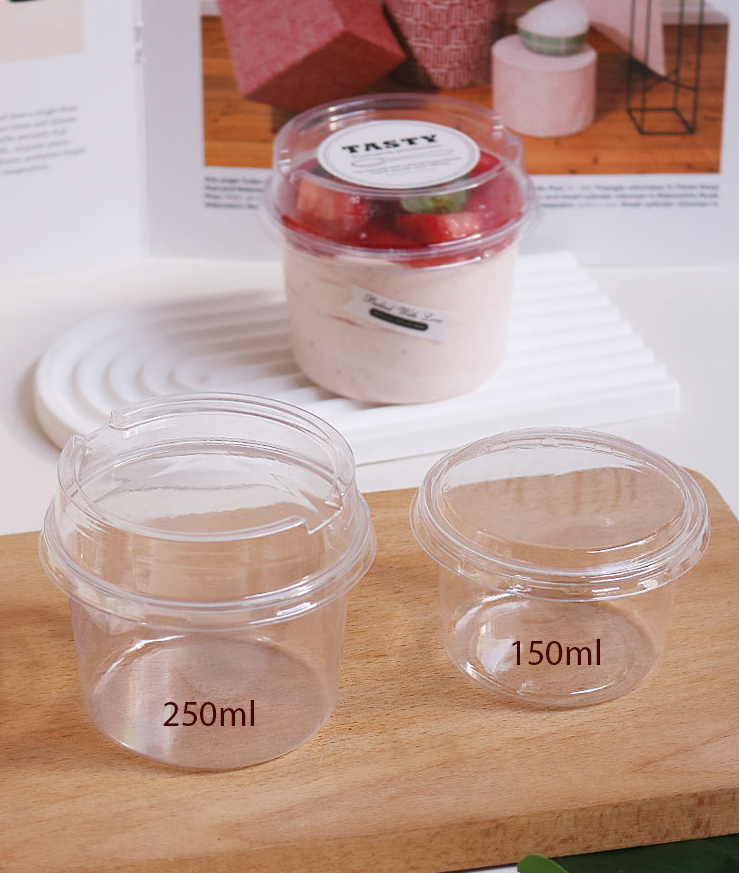 Disposable Pudding Cup / Jelly Mousse Tiramisu Cup With Lid ...