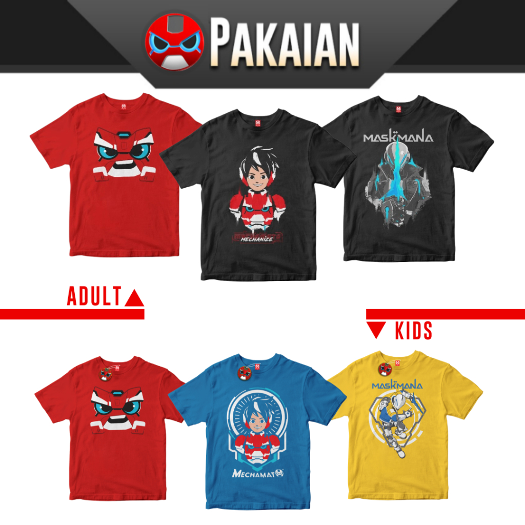 MECHAMATO MECHABOT MASKMANA Official Graphic ADULT T-Shirt | Shopee ...