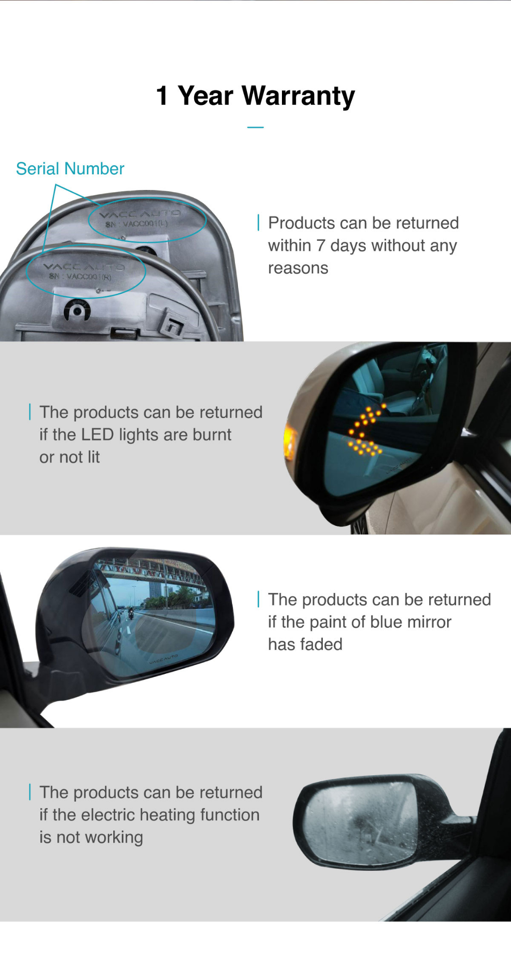 Toyota Innova 2nd Gen AN140 ( 2015 - 2023 ) Anti Glare Blue Mirror with ...