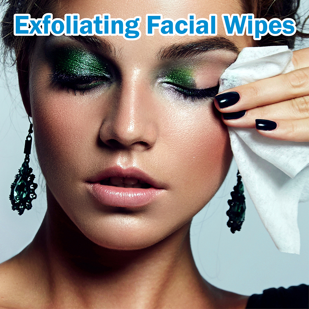 Wetty Exfoliating Facial Wipes Remove Dirt and Makeup Remover Aloe Vera ...