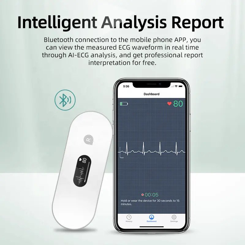 Portable ECG Device Electrocardiografo Ekg Medical Recorder Bluetooth ...