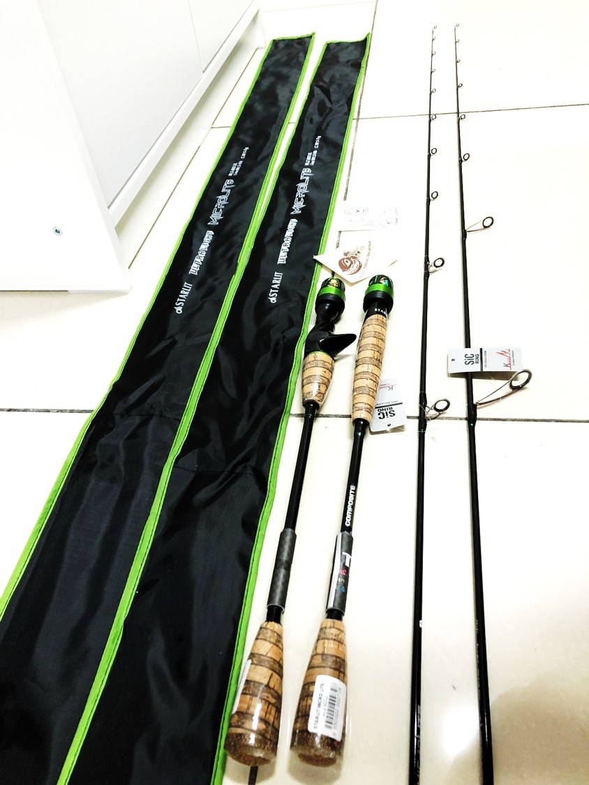 STARLIT MICRO LITE SPINNING CASTING ULTRA LIGHT FISHING UDANG rod with ...