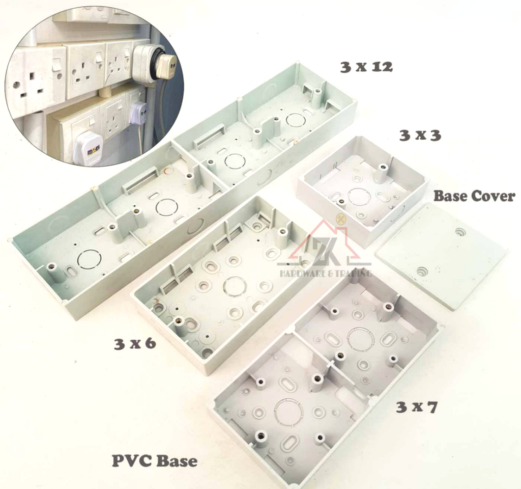 Electrical PVC Base Box Wall Mount Nut Box Switch Bottom Switch Socket ...