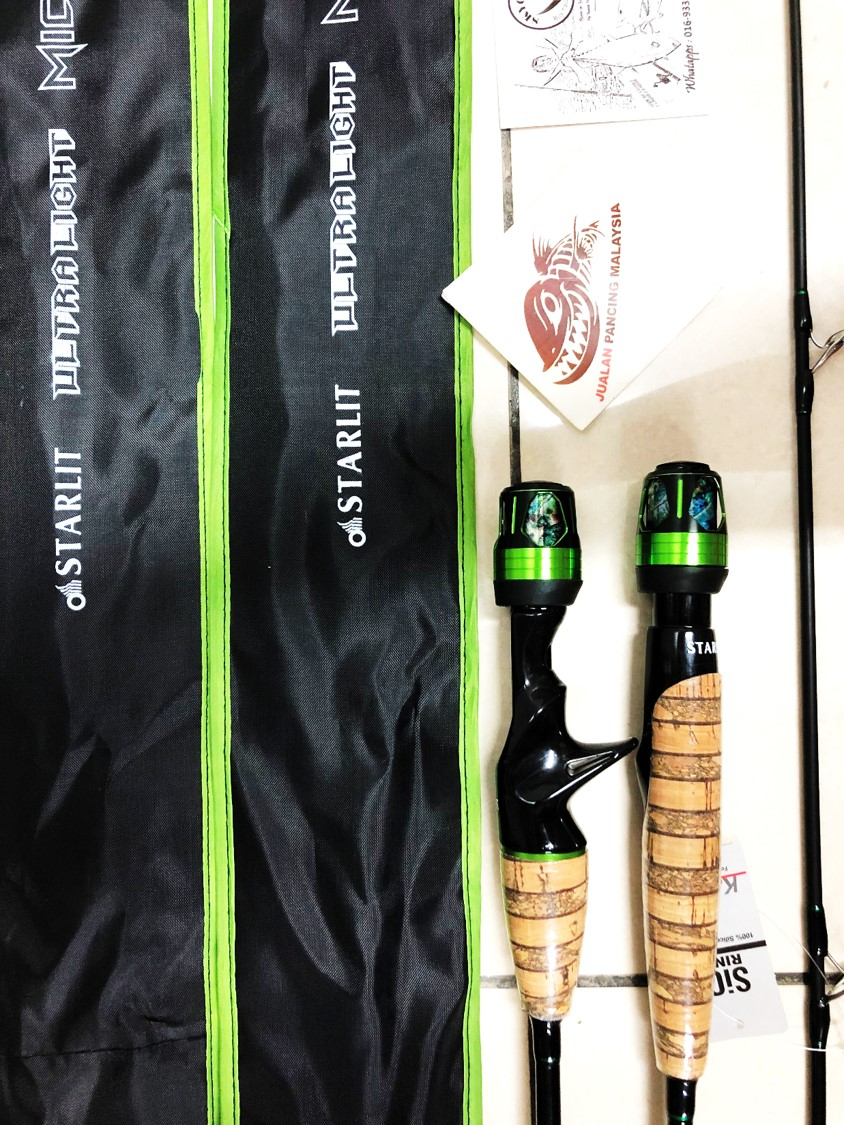 STARLIT MICRO LITE SPINNING CASTING ULTRA LIGHT FISHING UDANG rod with ...