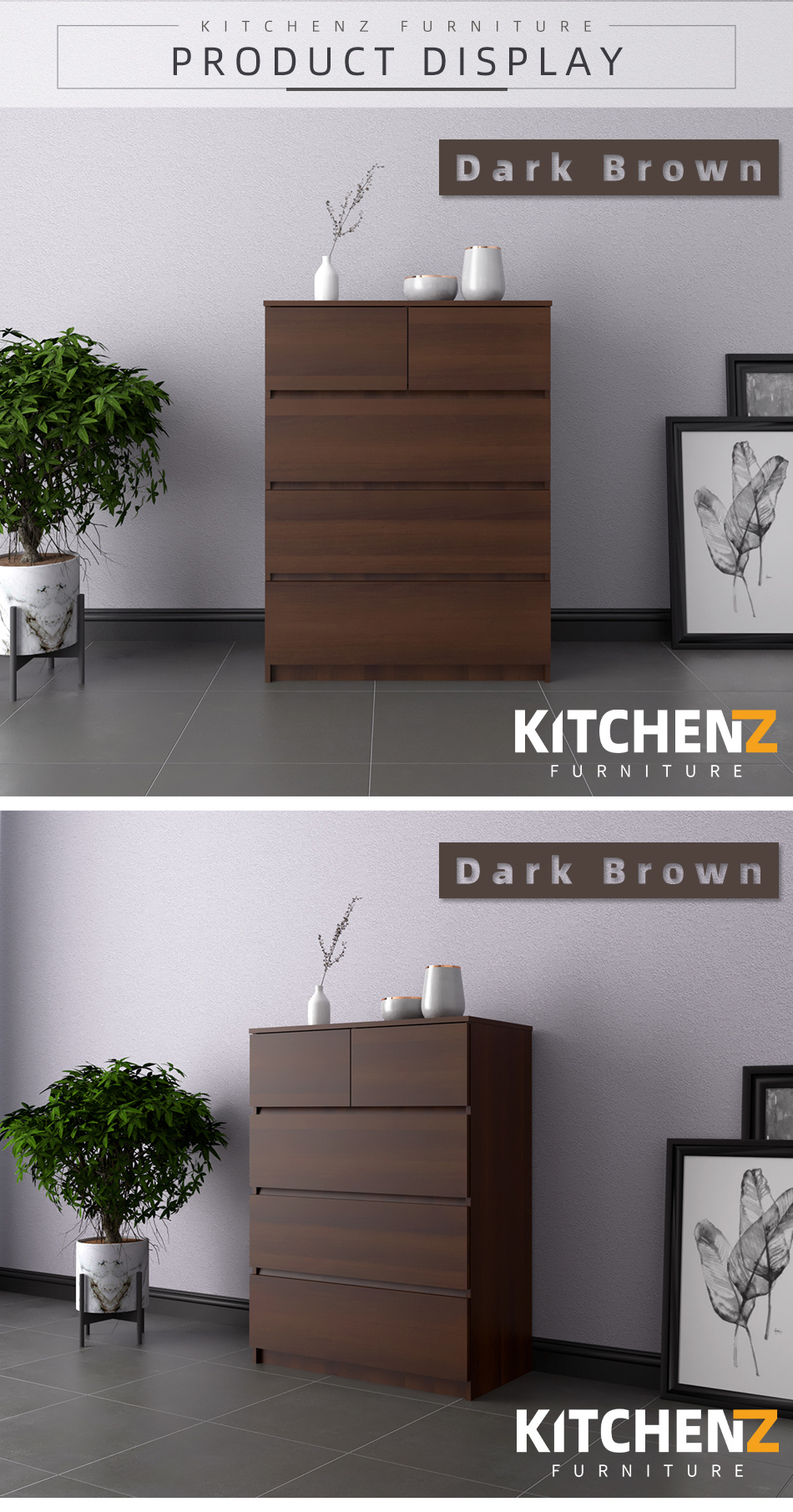 KitchenZ 4 Layer Chest Drawer 5 storage drawer Almari Laci Layer Drawer ...