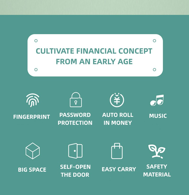 313 New ATM Machine with Fingerprint Money Bank Coin Bank Tabung ...