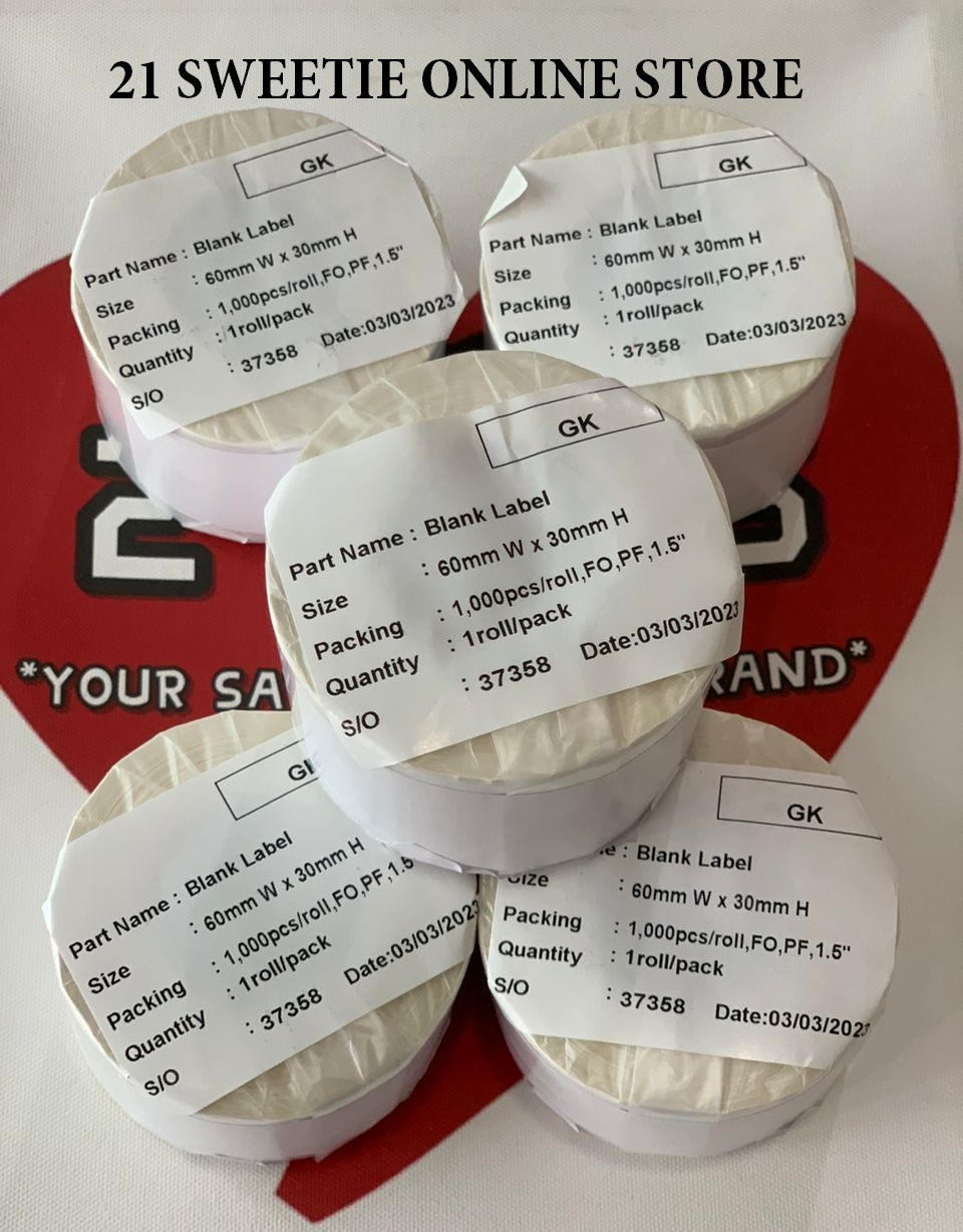 PREMIUM 60x30 Blank Barcode Label 1 Panel Art Paper Sticker Avery ...