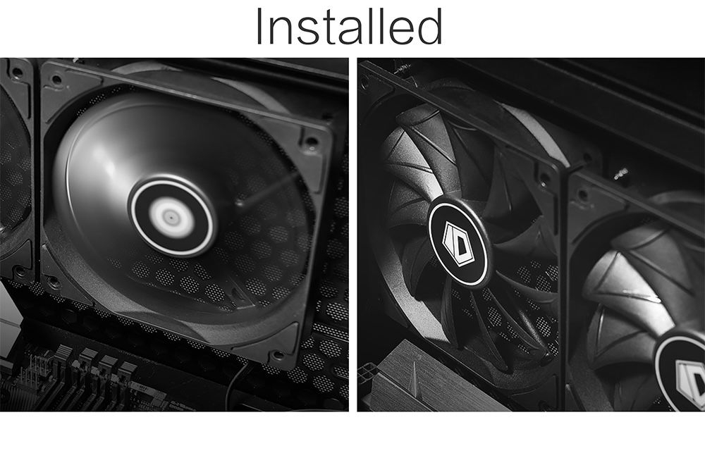 ID-COOLING XF-12025-SW & XF-12025-SD white version 12cm 4PIN LED ...