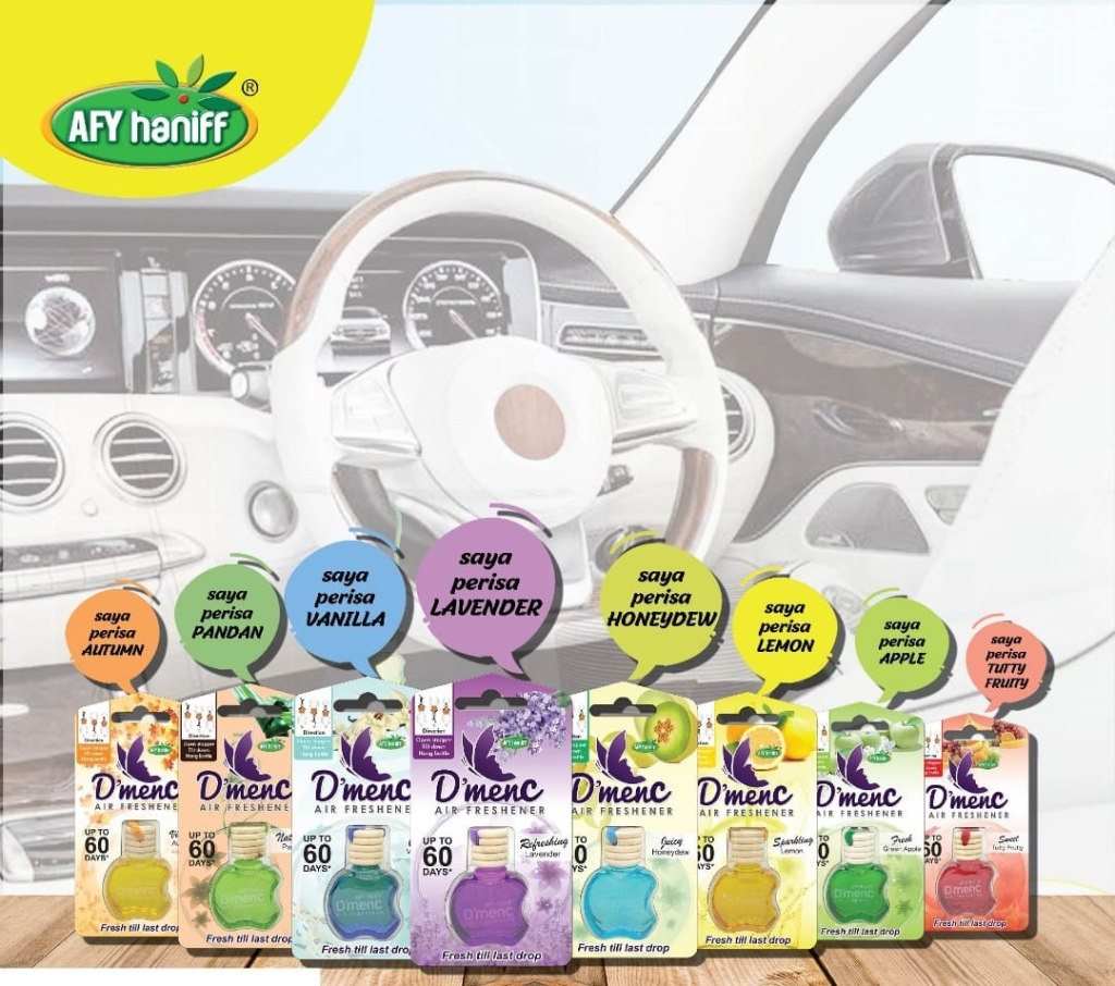 AfyHaniff D'menc® Pewangi Kereta Tahan Lama 10ml Car Air Freshener ...