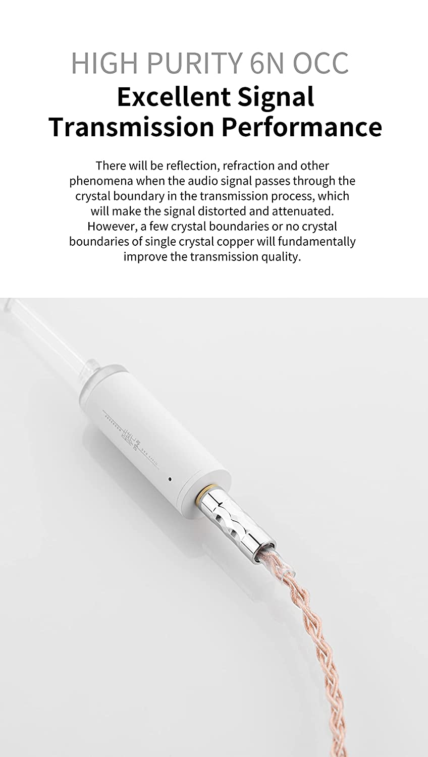 Moondrop LINE T 6N OCC Single Crystal Copper Earphone Upgrade Balance 4 ...