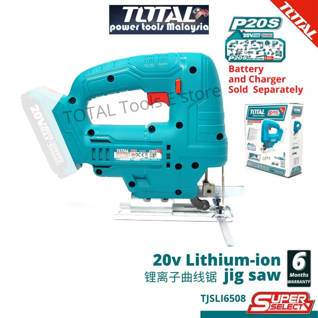 TOTAL Cordless Li-ion Jig Saw P20s 20v Series [ Solo/Bare ] Free Jig ...