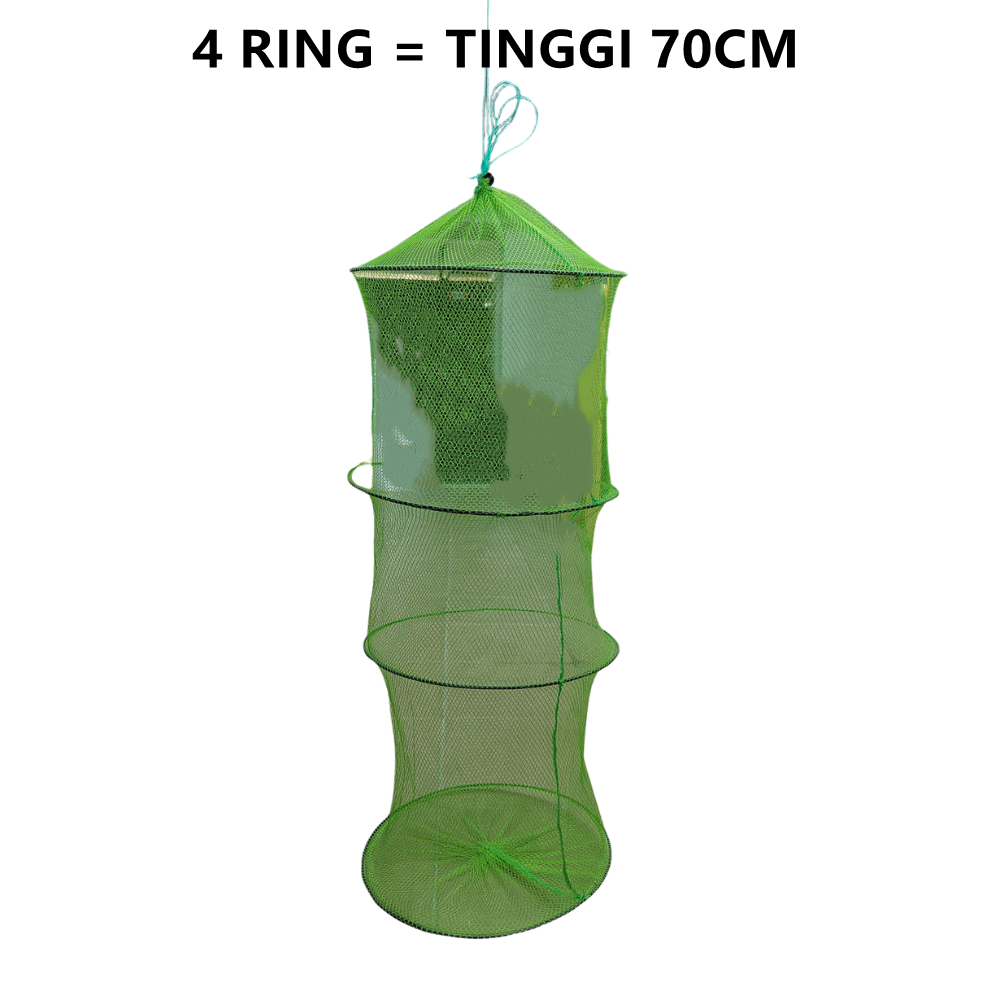 Foldable Fish Ring Net Jaring Nylon Simpan Ikan Fishing Net | Shopee ...
