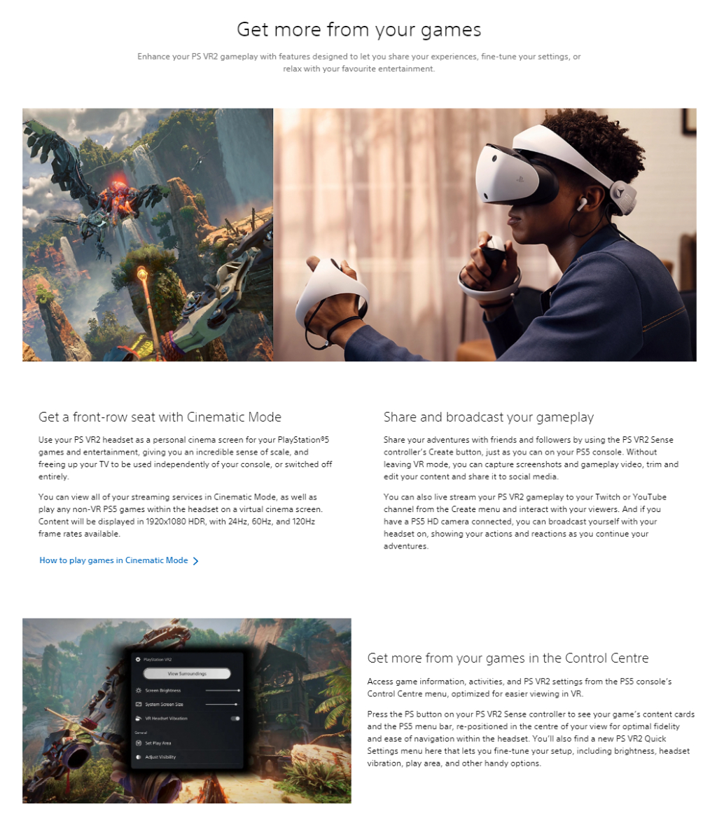 Sony Playstation VR2 Standalone | PlayStation VR2 Horizon Call of the Mountain Bundle | Shopee ...