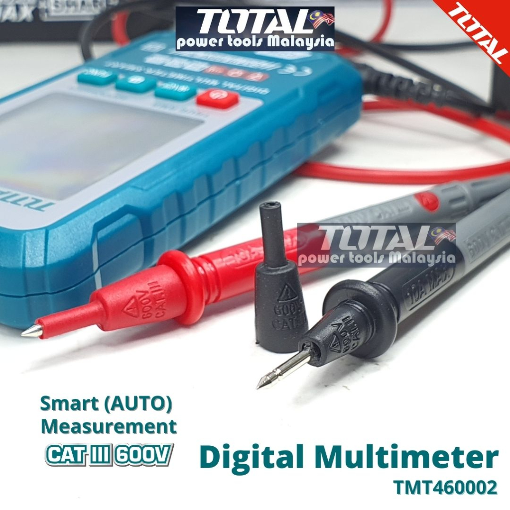 TOTAL Smart (AUTO) Measurement Digital Multimeter CAT III 600V 4000 ...
