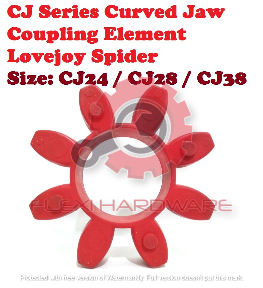 CJ Series Curved Jaw Coupling Element Lovejoy Spider CJ24 CJ28 CJ38 Red ...