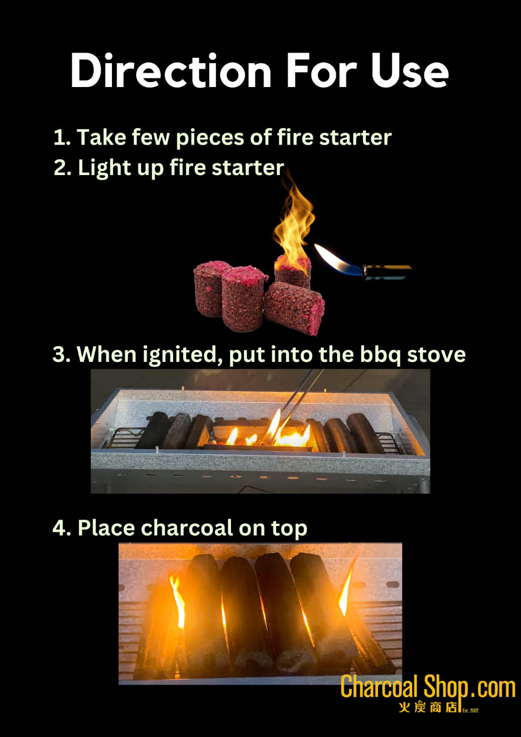 CHARCOAL BBQ ARANG KAYU 火炭 / CHARCOAL FIRE STARTER / PENYALA API (FIRE ...
