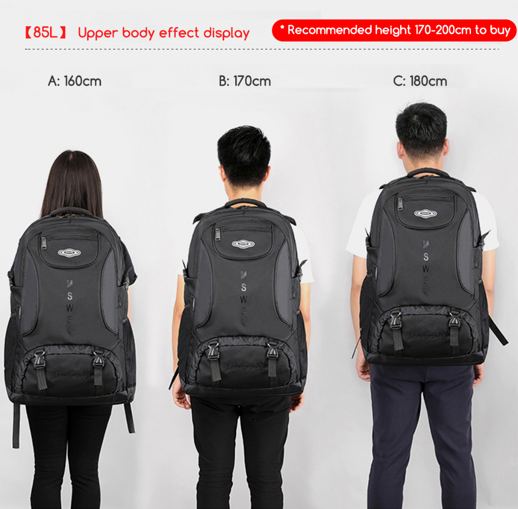 High quality 85L large capacity backpack Waterproof outdoor beg travel ...