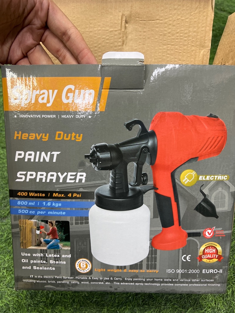 PA Premium Cordless Electric Spray Gun High Power Home Paint Sprayer ...
