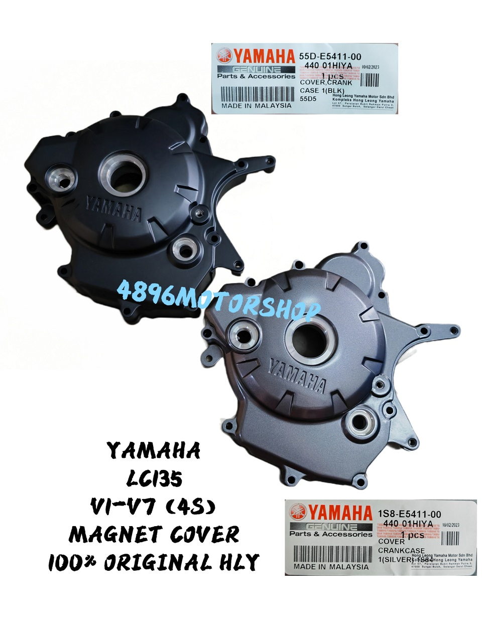 100% ORIGINAL HLY YAMAHA LC135 V1 V2 V3 V4 V5 V6 V7 V8 4S MAGNETO MAGNET COVER 1S8-E5411-00 55D ...
