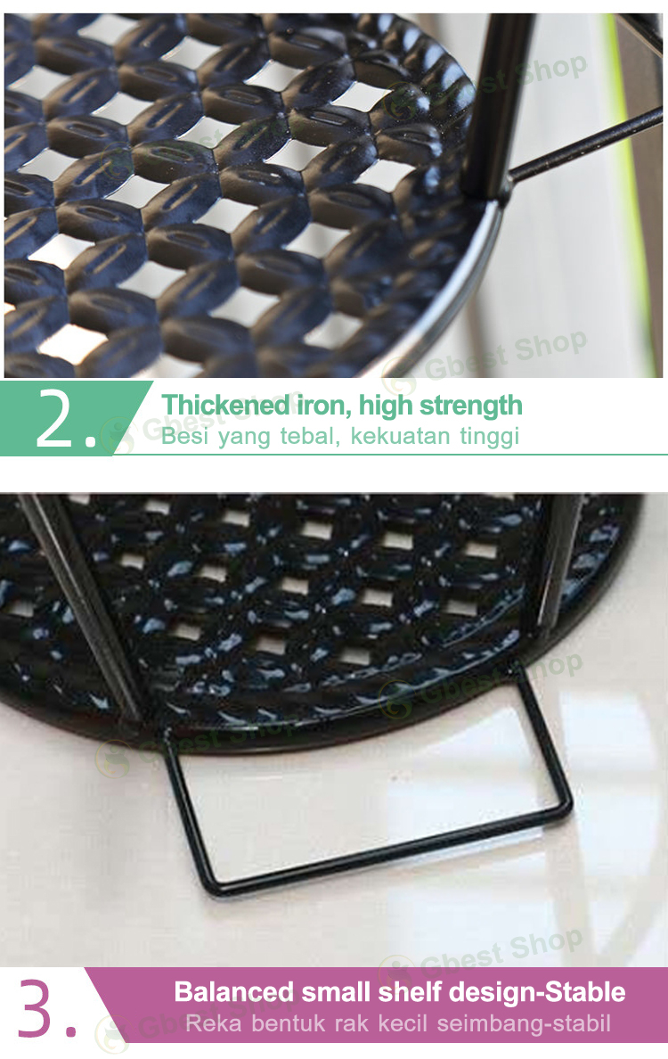 Outdoor Balcony Iron Flower Pot Rack Wall Hanging Planter Stand Plant ...