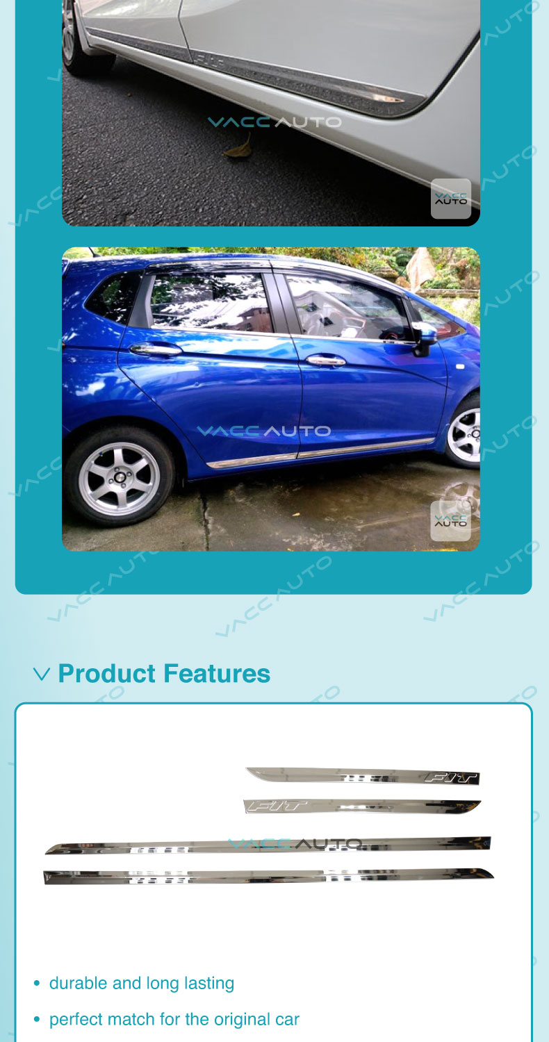 Honda Jazz Fit GK GK5 T5A 3rd Door Moulding Chrome Lining Garnish Trim ...