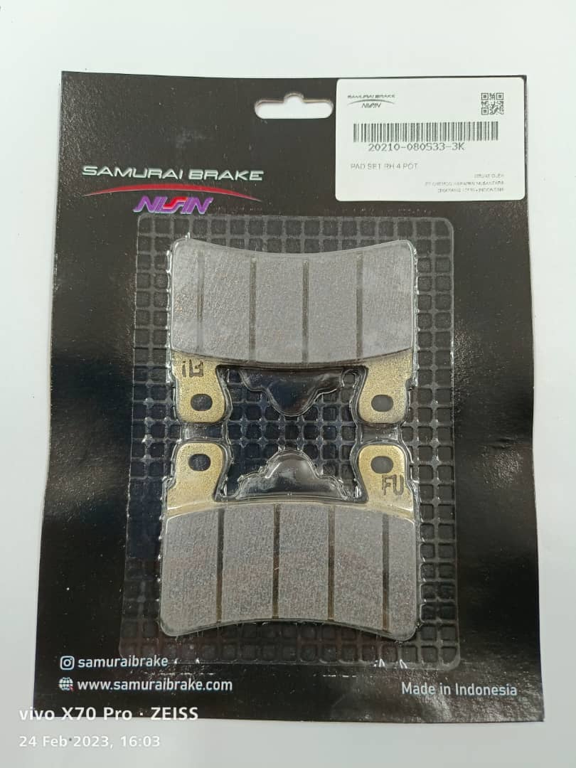 Original Samurai Brake Nissin Brake Pad 2 Pot / 4 Pot Disc Pad Ready ...