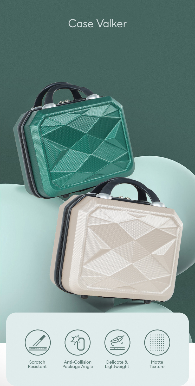 Case Valker Carja 12 inches ABS Cosmetic Case Travel Luggage Bag (12 ...