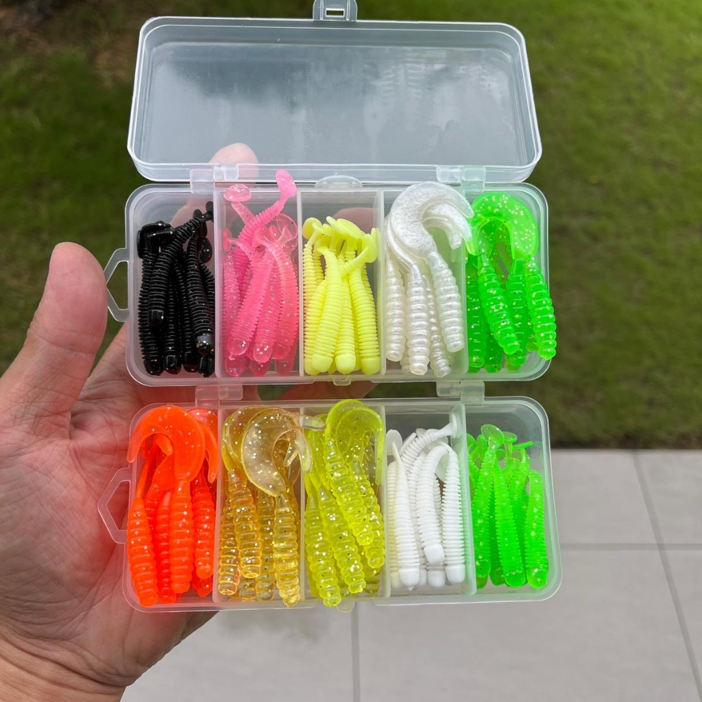 Soft Plastic 5CM (50Ekor+5 Mata Kail ) Random Color | Shopee Malaysia