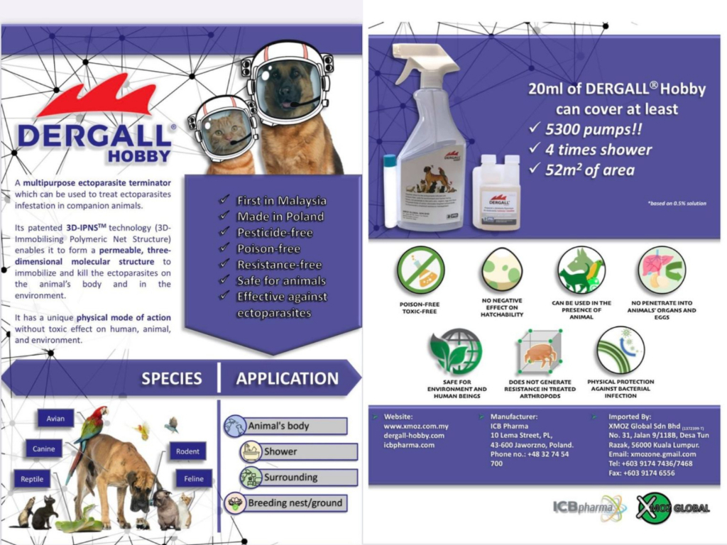 DERGALL Hobby Ectoparasite Disposal Water For Cats & Dogs (5ML/20ML ...