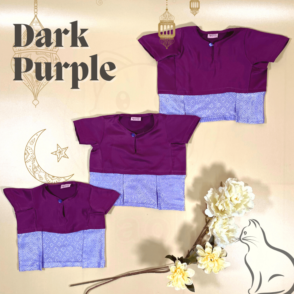 MaoH Baju Raya Kucing Jantan (Dark Purple) Teluk Belanga Sampin 2024 ...