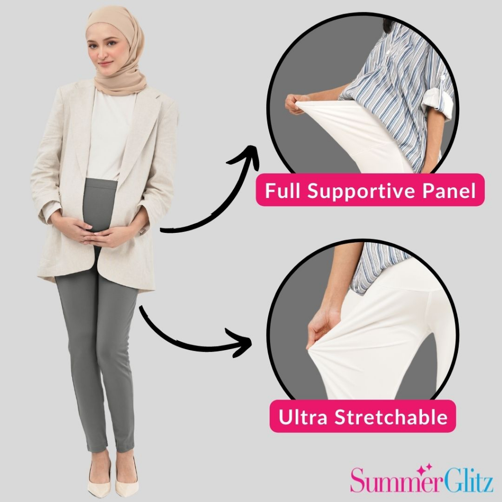 SUMMERGLITZ Maternity Pants Legging Plus Size Ultra Stretch Seluar ...