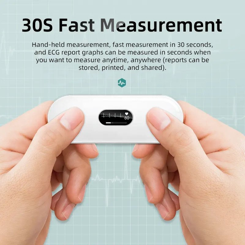 Portable ECG Device Electrocardiografo Ekg Medical Recorder Bluetooth ...