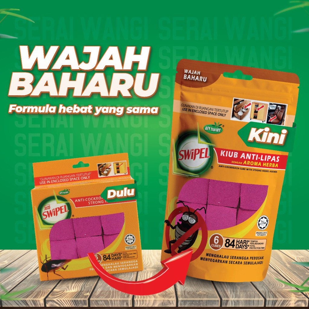 SWiPEL®AfyHaniff Kiub Halau Lipas Rumah 130g x 3pek Natural Cockroach ...
