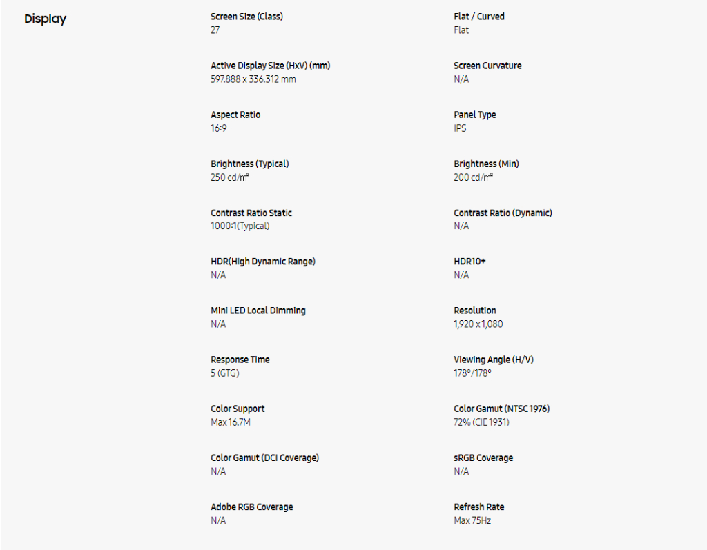 SAMSUNG 27" Essential Monitor S3 S31C LS27C310EAEXXS - Black ...